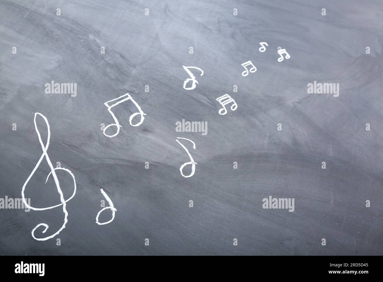 Different music notes on black background Stock Photo - Alamy