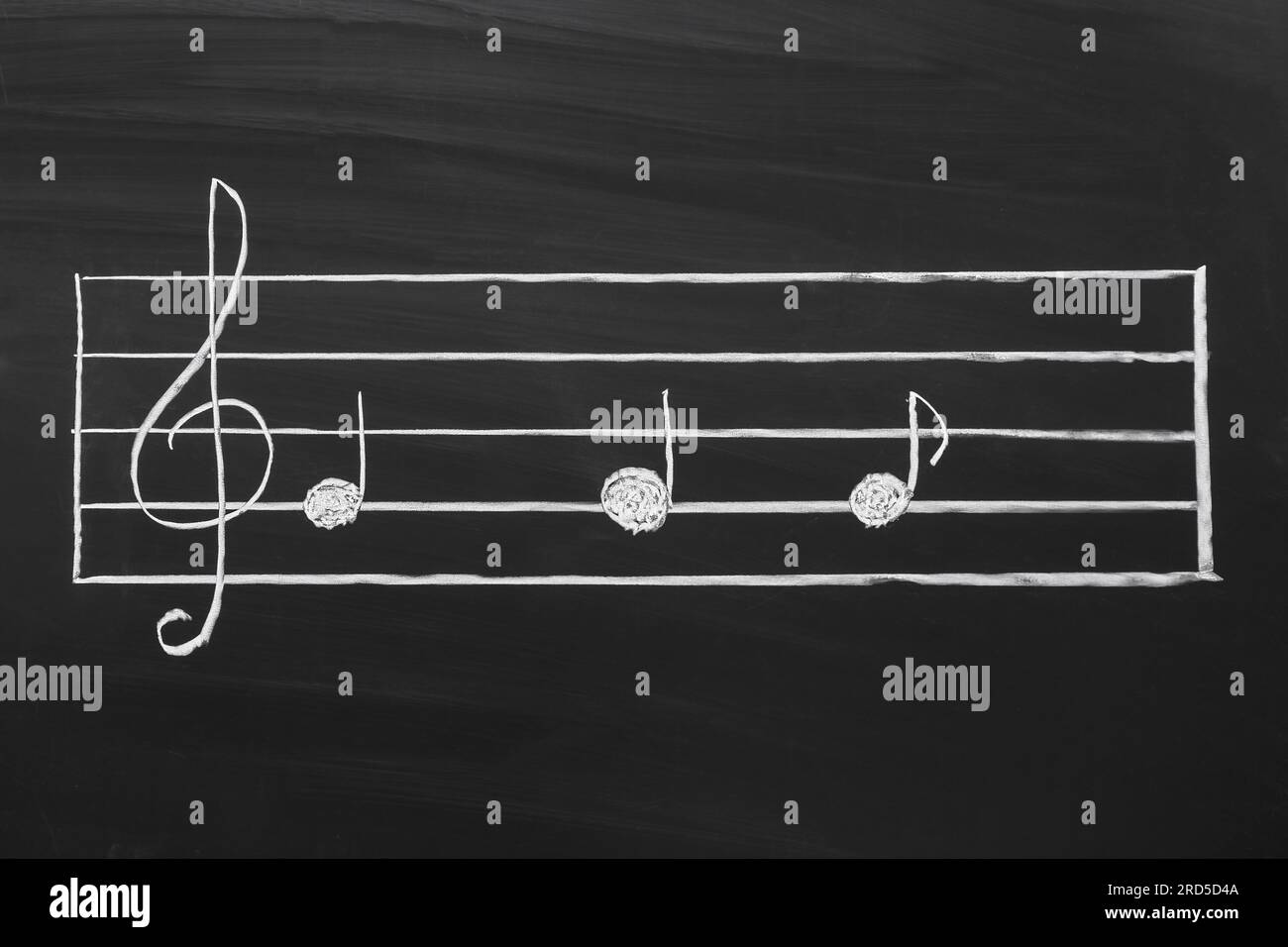 Different music notes on black background Stock Photo - Alamy