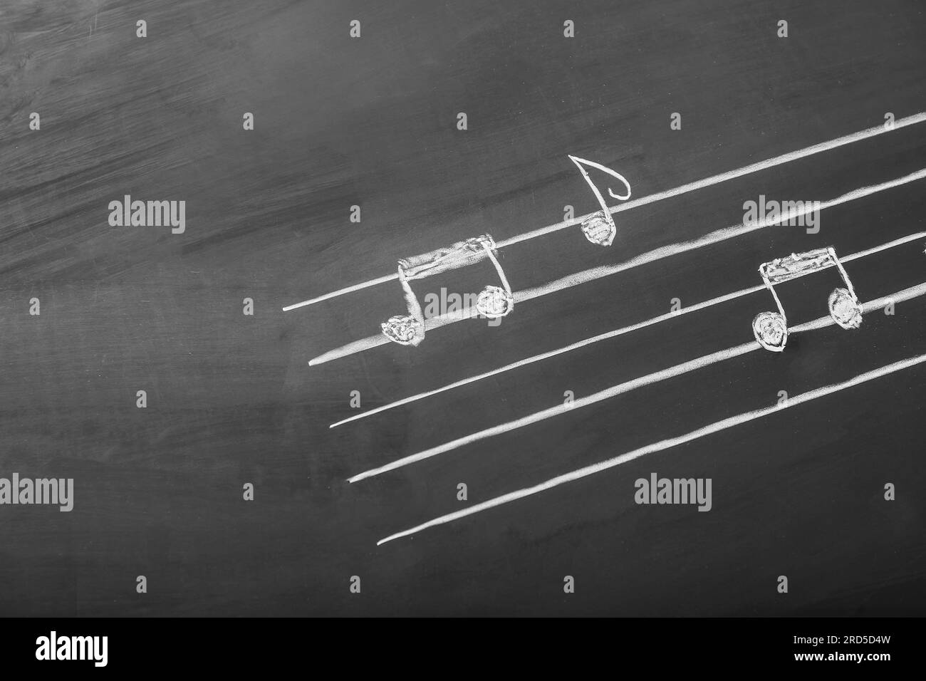 Different music notes on black background Stock Photo - Alamy