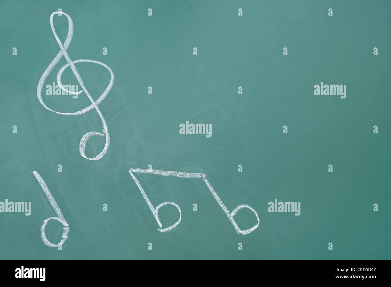 Music Notes Green Background