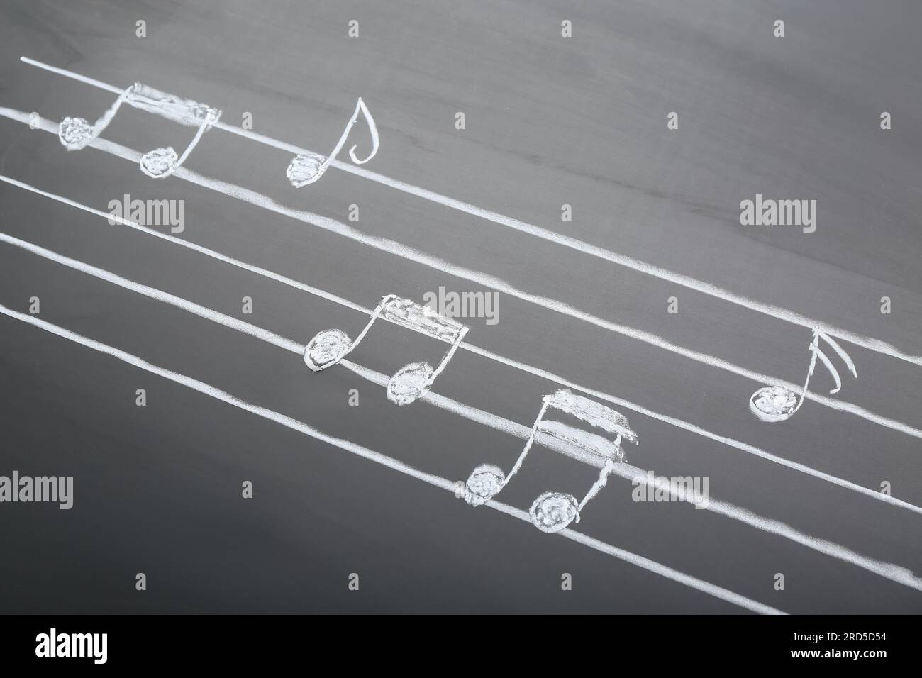 Different music notes on black background Stock Photo - Alamy