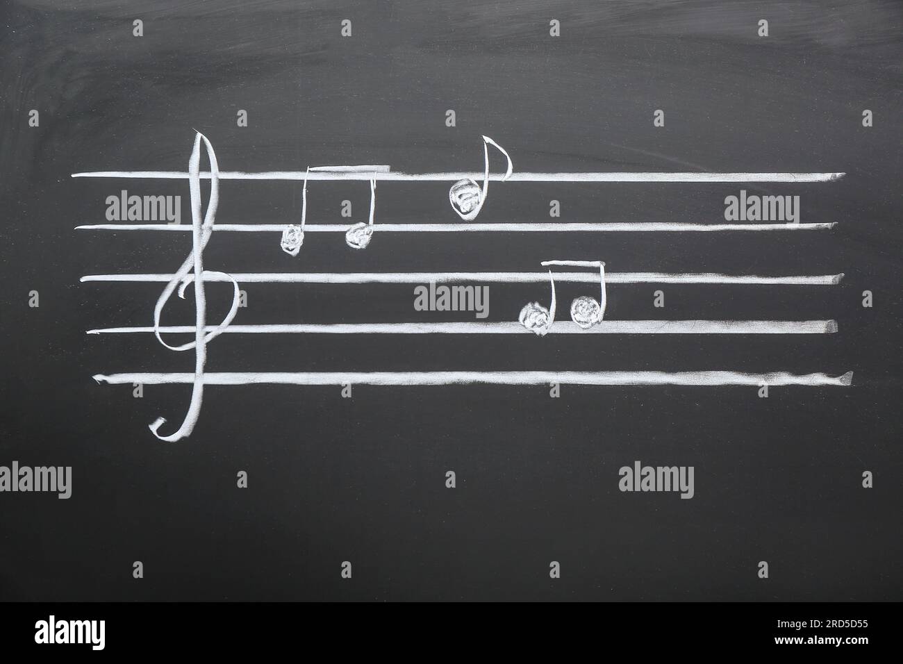 Different music notes on black background Stock Photo - Alamy
