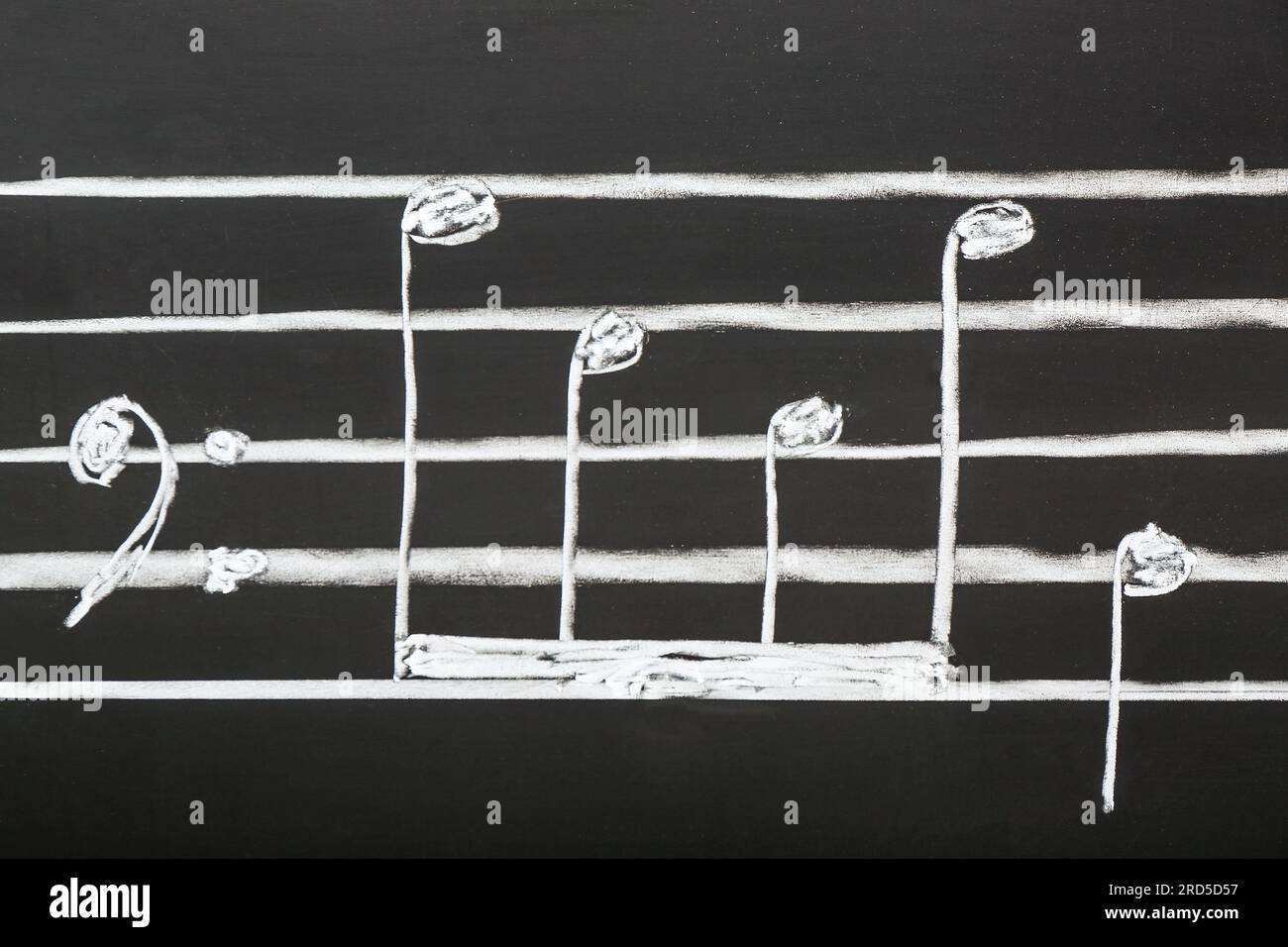 Different music notes on black background Stock Photo - Alamy