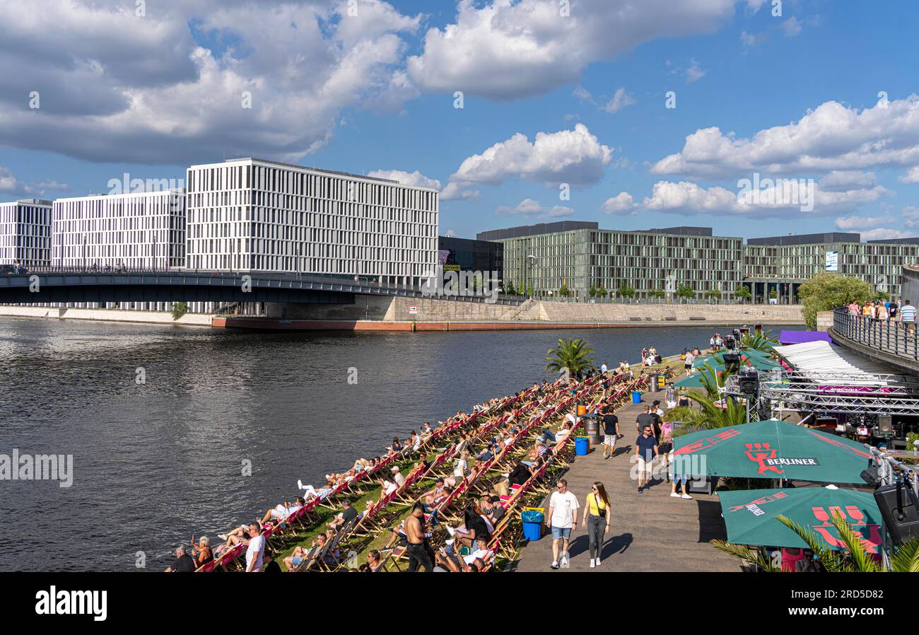 Capital Beach, beach bar, Berlin-Mitte, Germany Stock Photo - Alamy