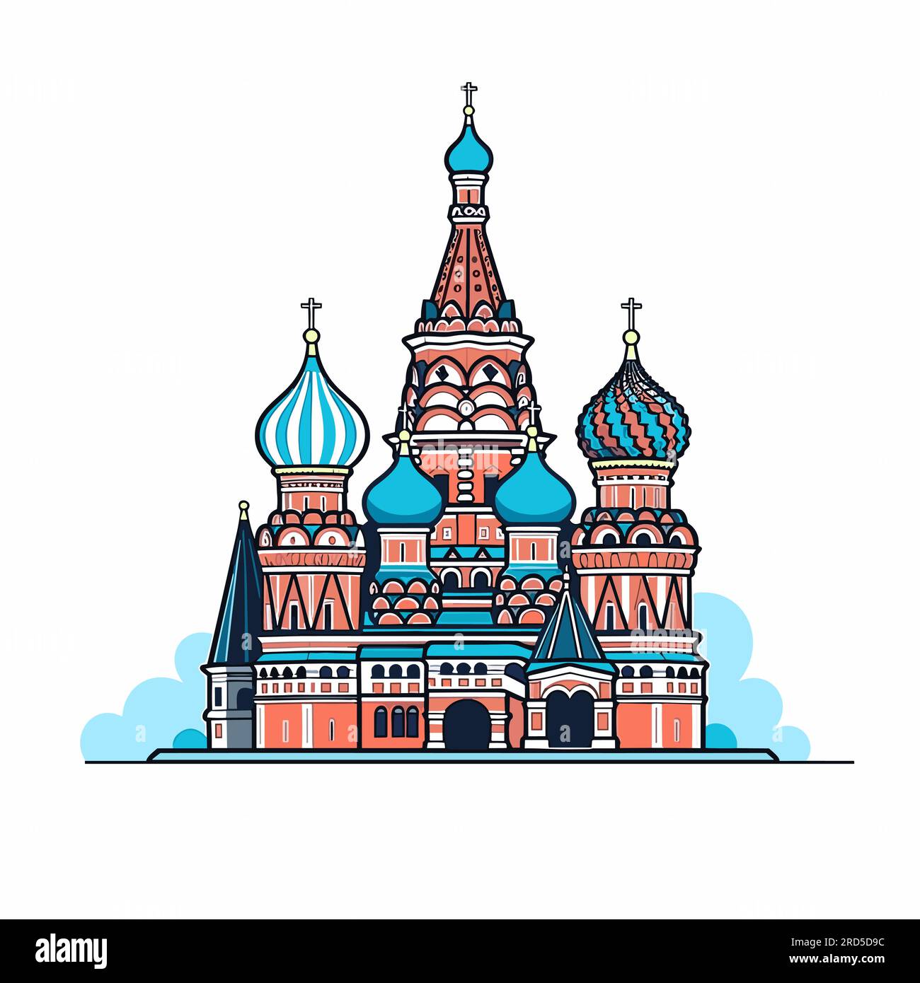 Illustration st basils cathedral Cut Out Stock Images & Pictures - Alamy