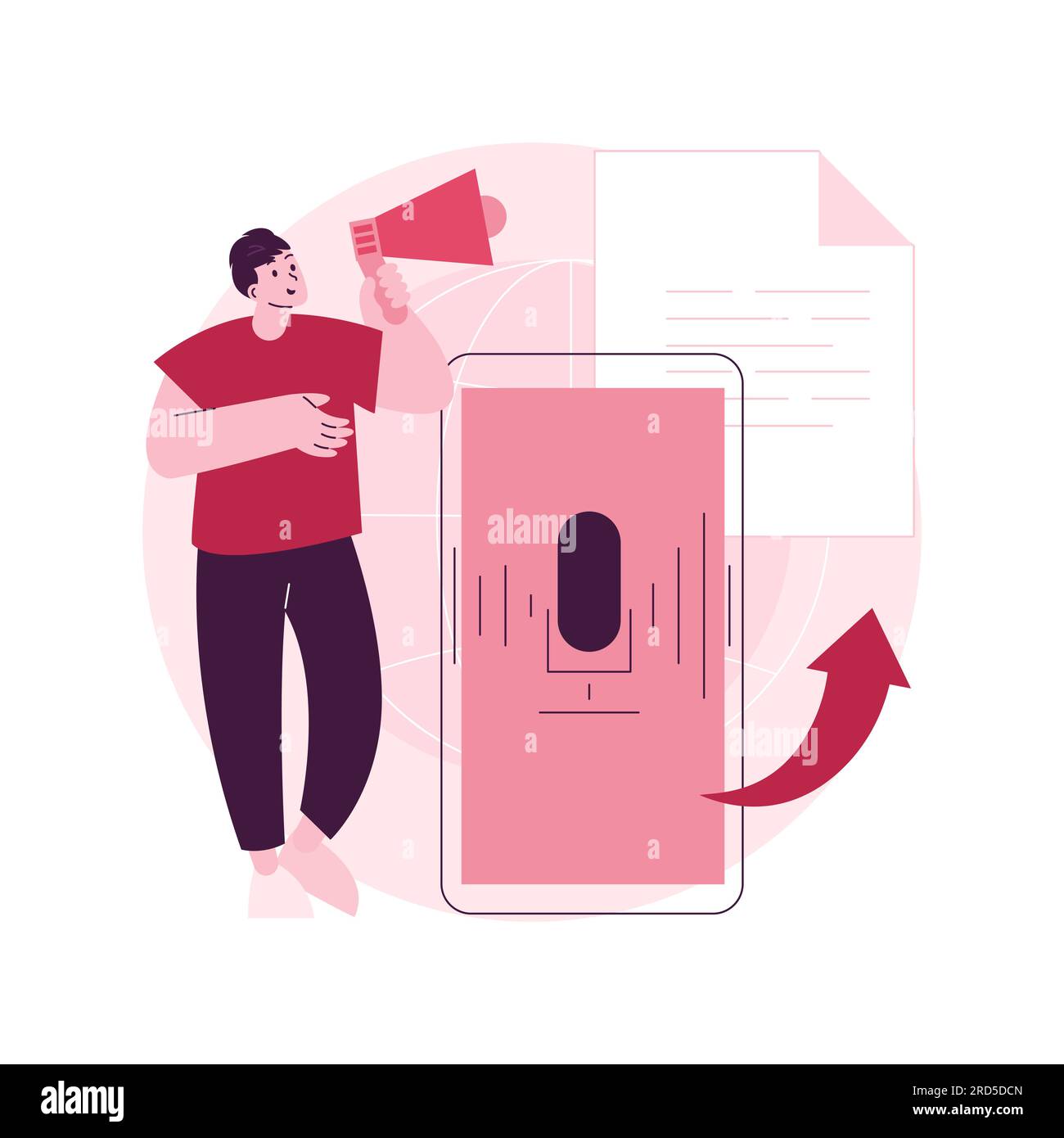 Speech to text abstract concept vector illustration. Multi-language ...