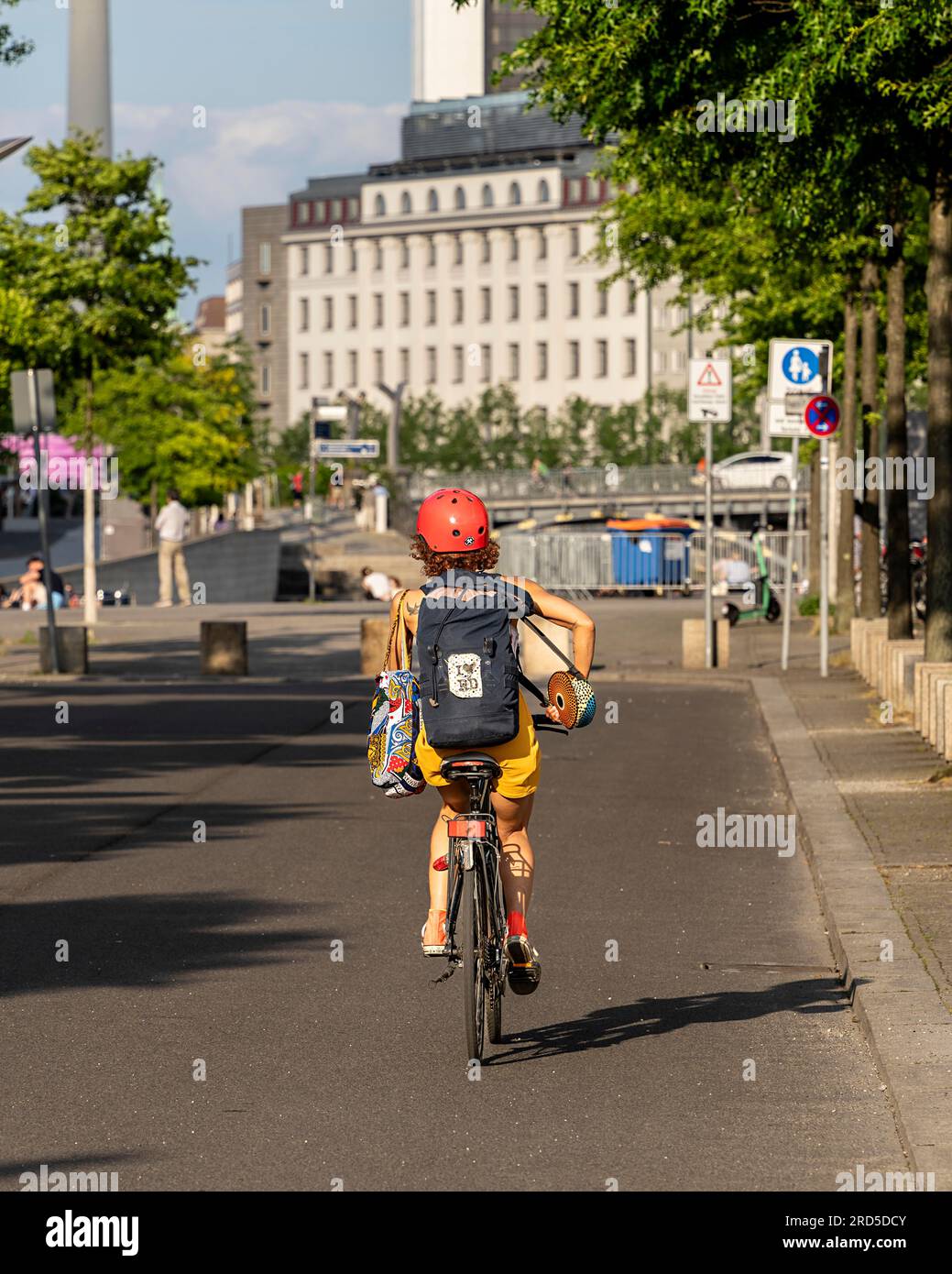 Cyclists in inner-city road traffic, Berlin, Germany Stock Photo - Alamy