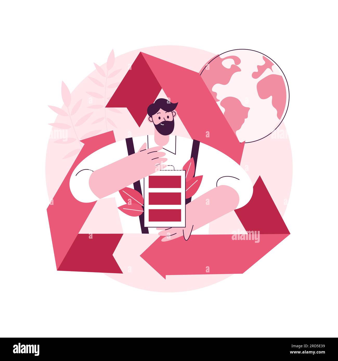 Battery recycling abstract concept vector illustration. Battery ...