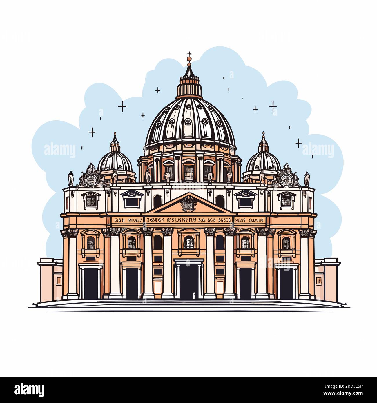 Vatican st peters cathedral rome Stock Vector Images - Alamy