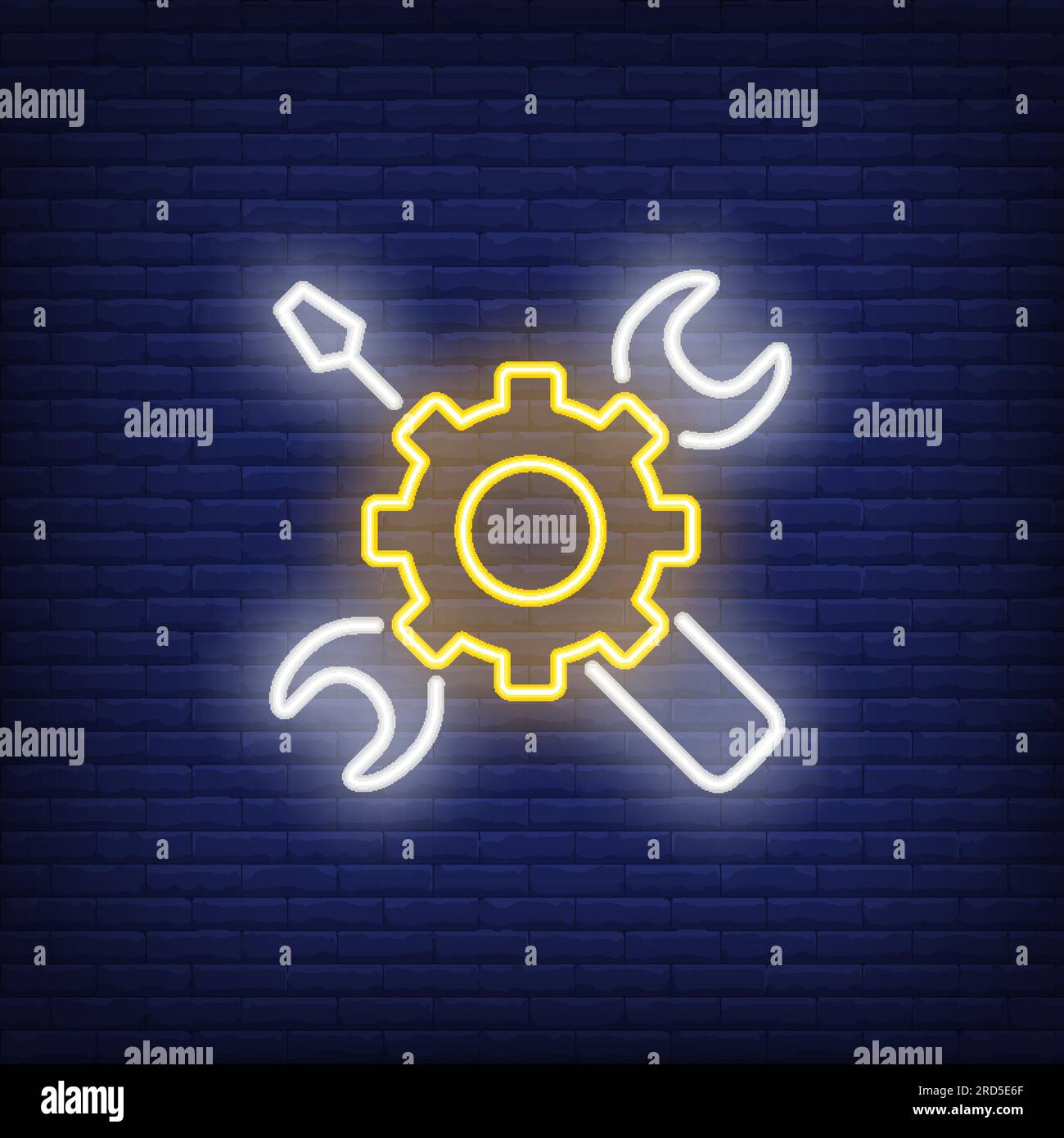 Neon icon of mechanic tools Stock Vector Image & Art - Alamy