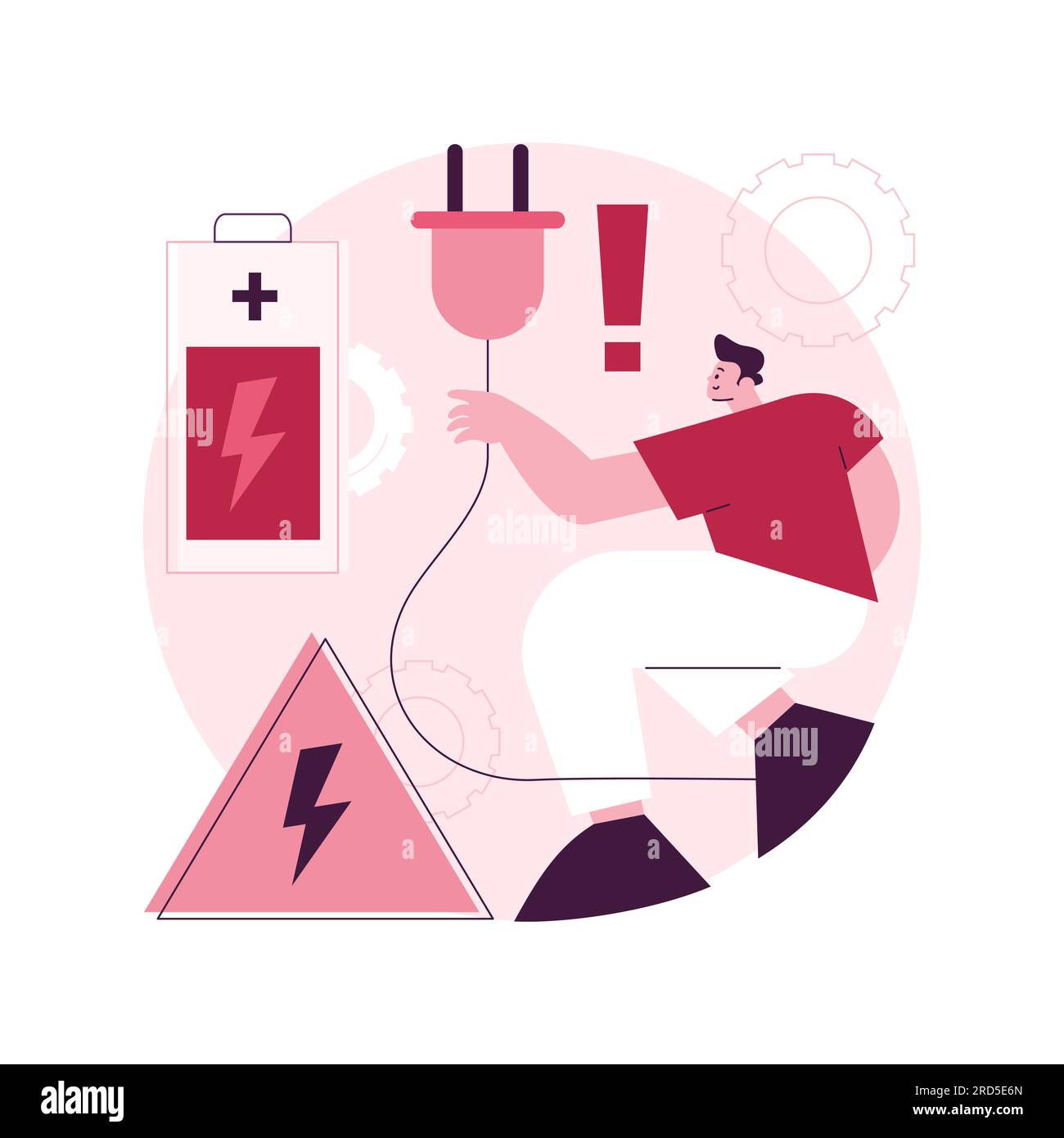 Safety battery abstract concept vector illustration. Charging safety ...