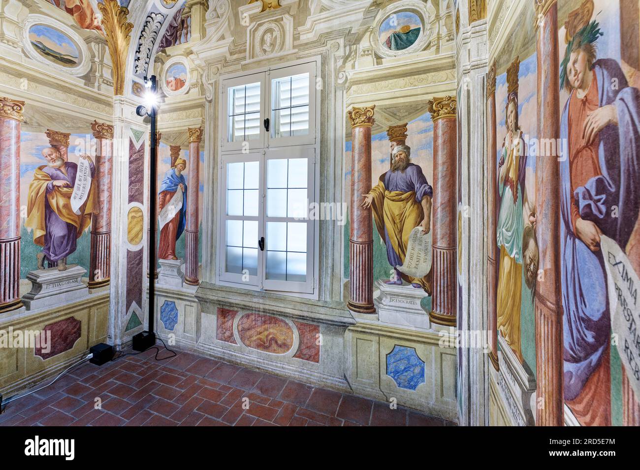 Frescoes in the Peace Room, Painter Sebastiano Taricco, Saletta ...