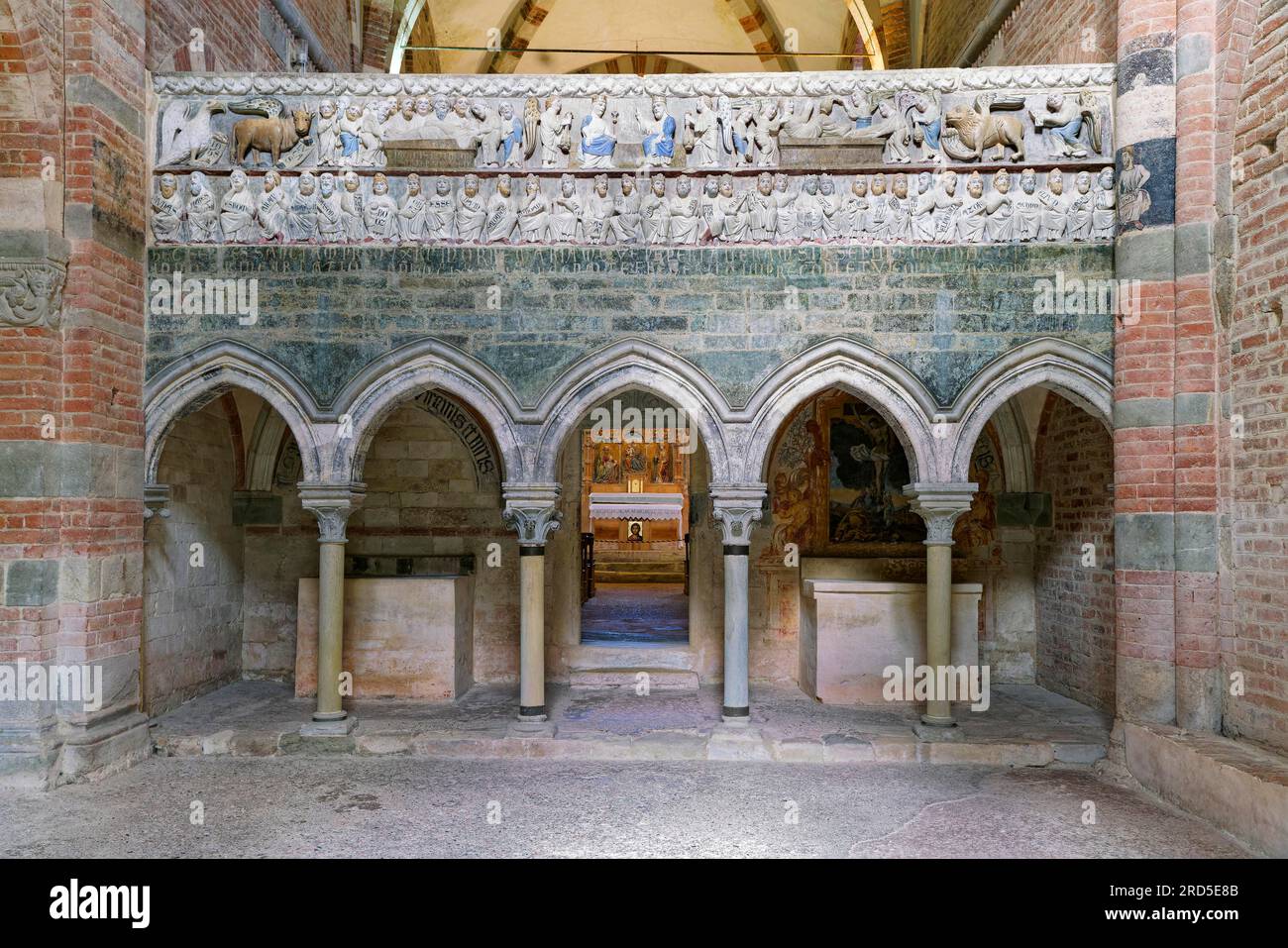 Romanesque rood screen with the forty ancestors of Jesus, above them ...