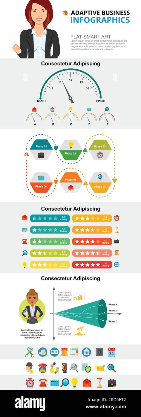 Consulting and management charts set for presentation Stock Vector ...