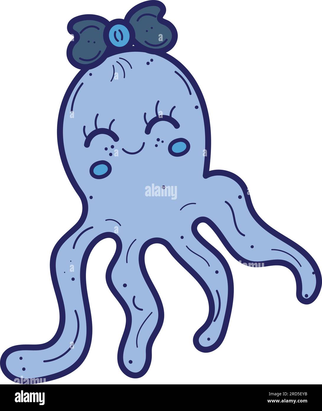 Isolated cute octopus sketch character Vector Stock Vector Image & Art ...