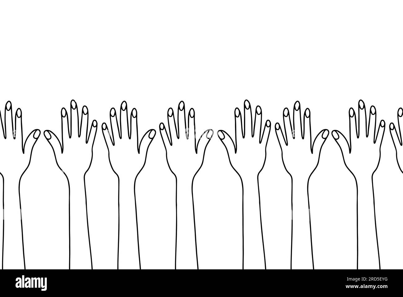 Hands seamless border Stock Vector Image & Art - Alamy