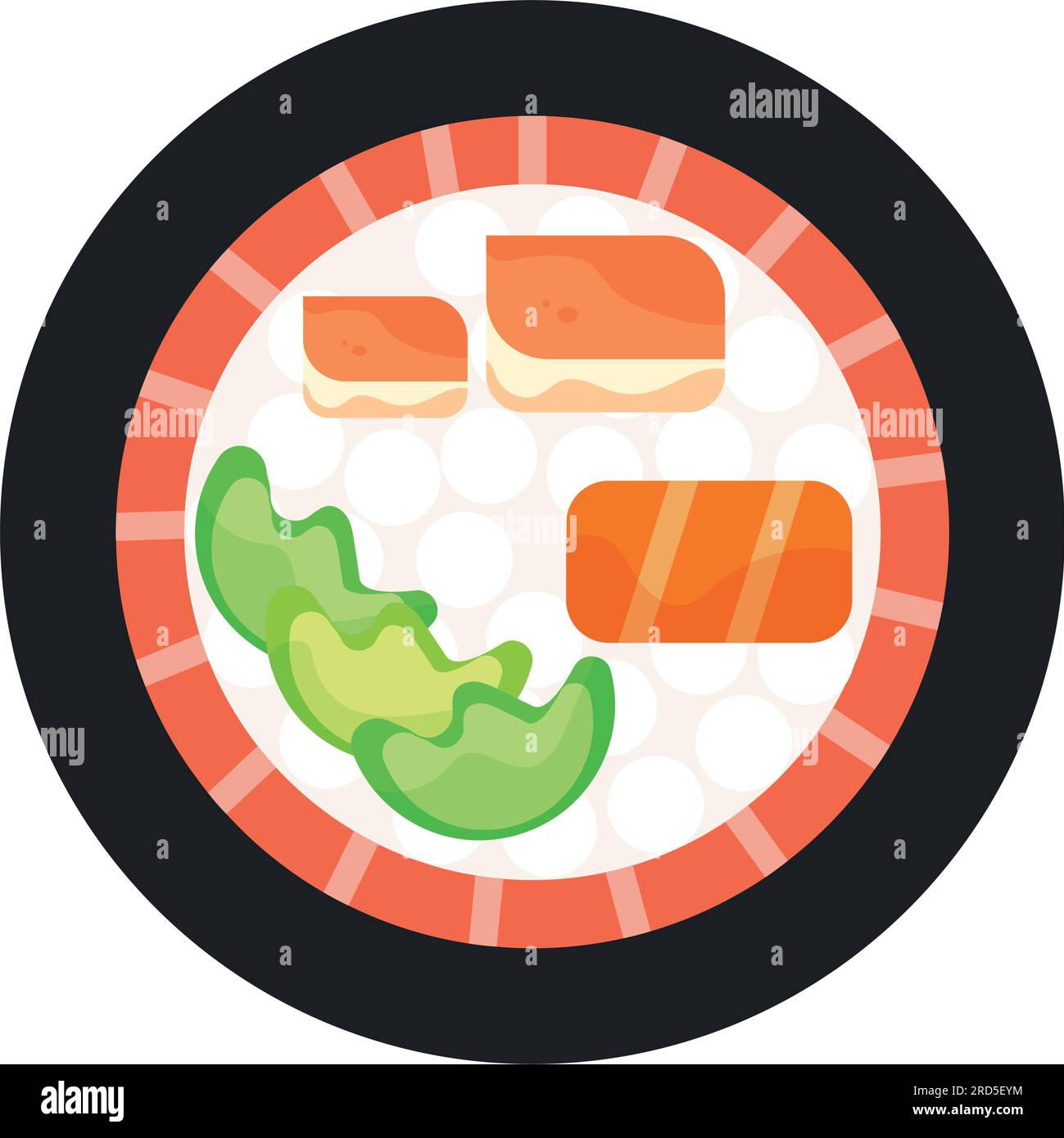 Sushi top view Stock Vector Images - Alamy