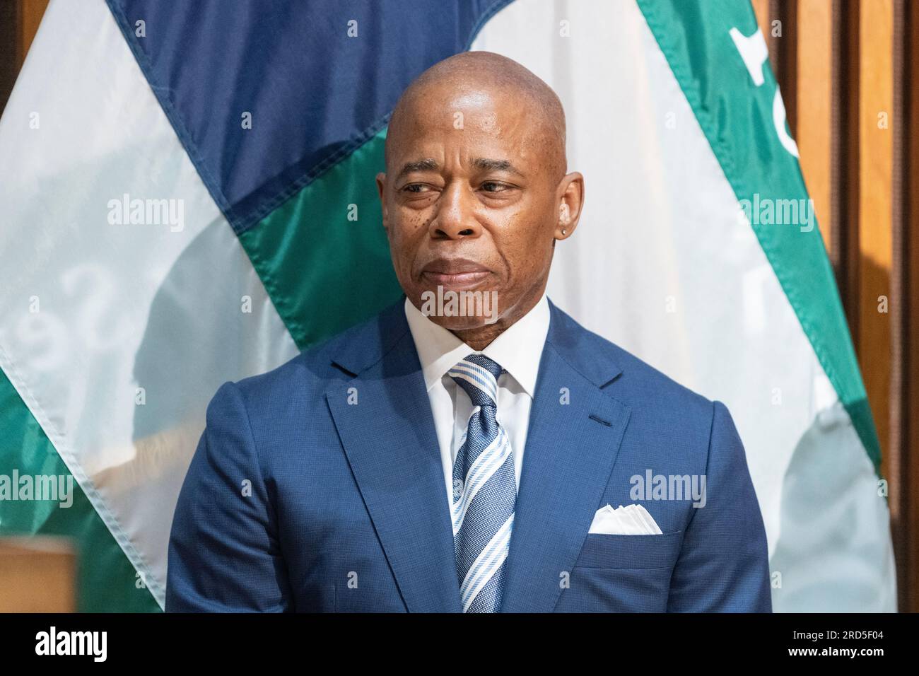 Mayor Eric Adams attends a public safety announcement by Mayor Eric ...