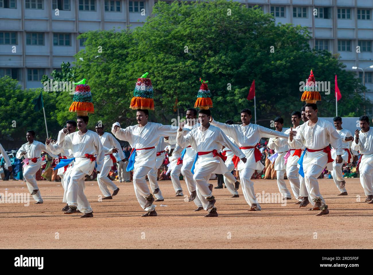 Karagattam Karagam dancers performing during Police Public sports ...