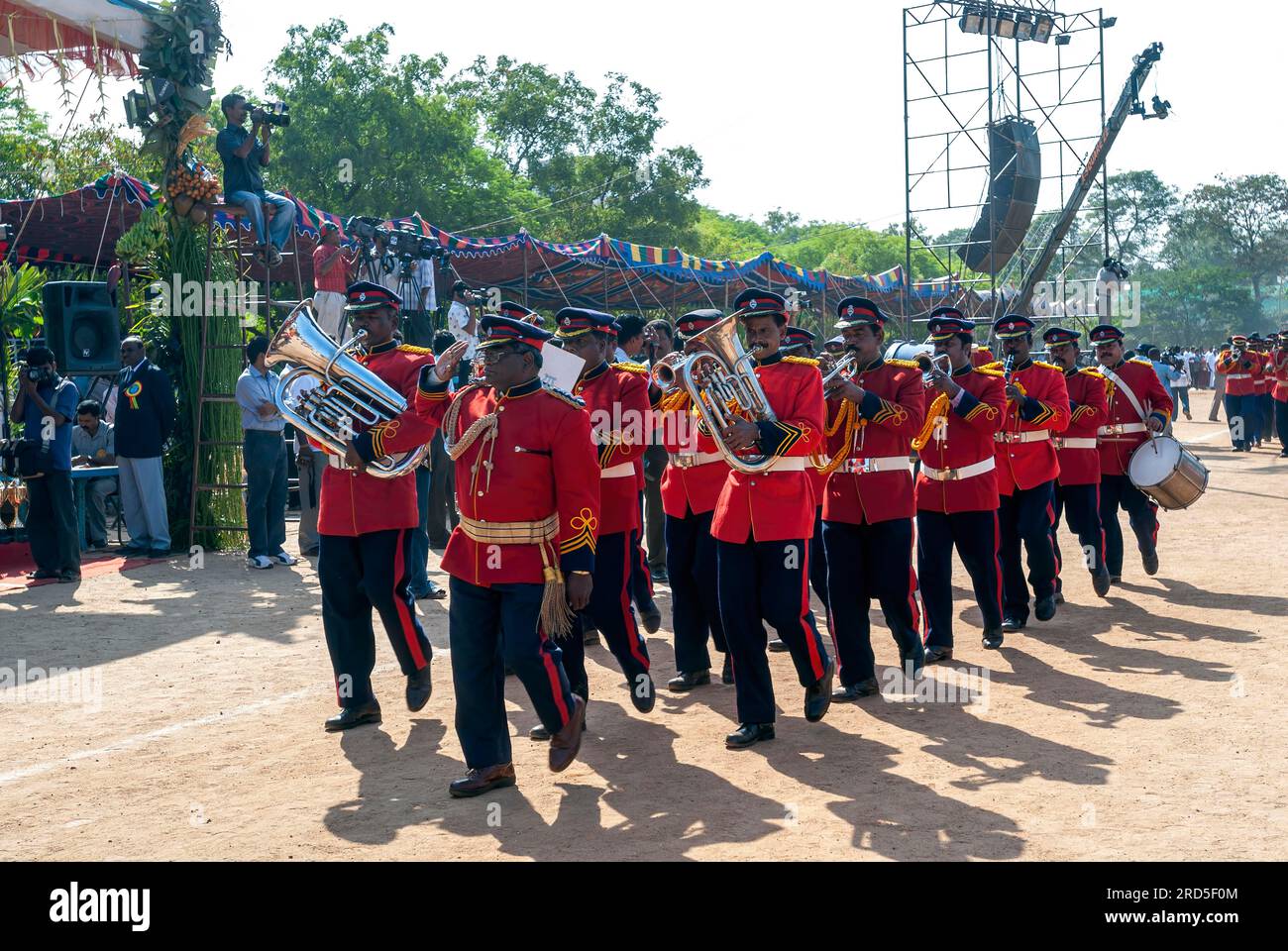 Band troupe playing music during Police Public sports festival at ...