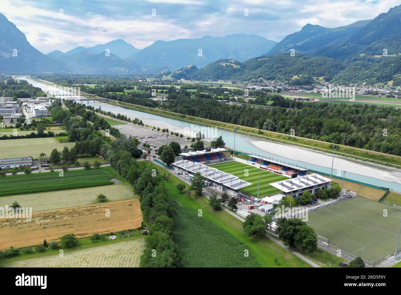 Rheinpark Stadium, FC Vaduz, Vaduz, Liechtenstein Stock Photo - Alamy