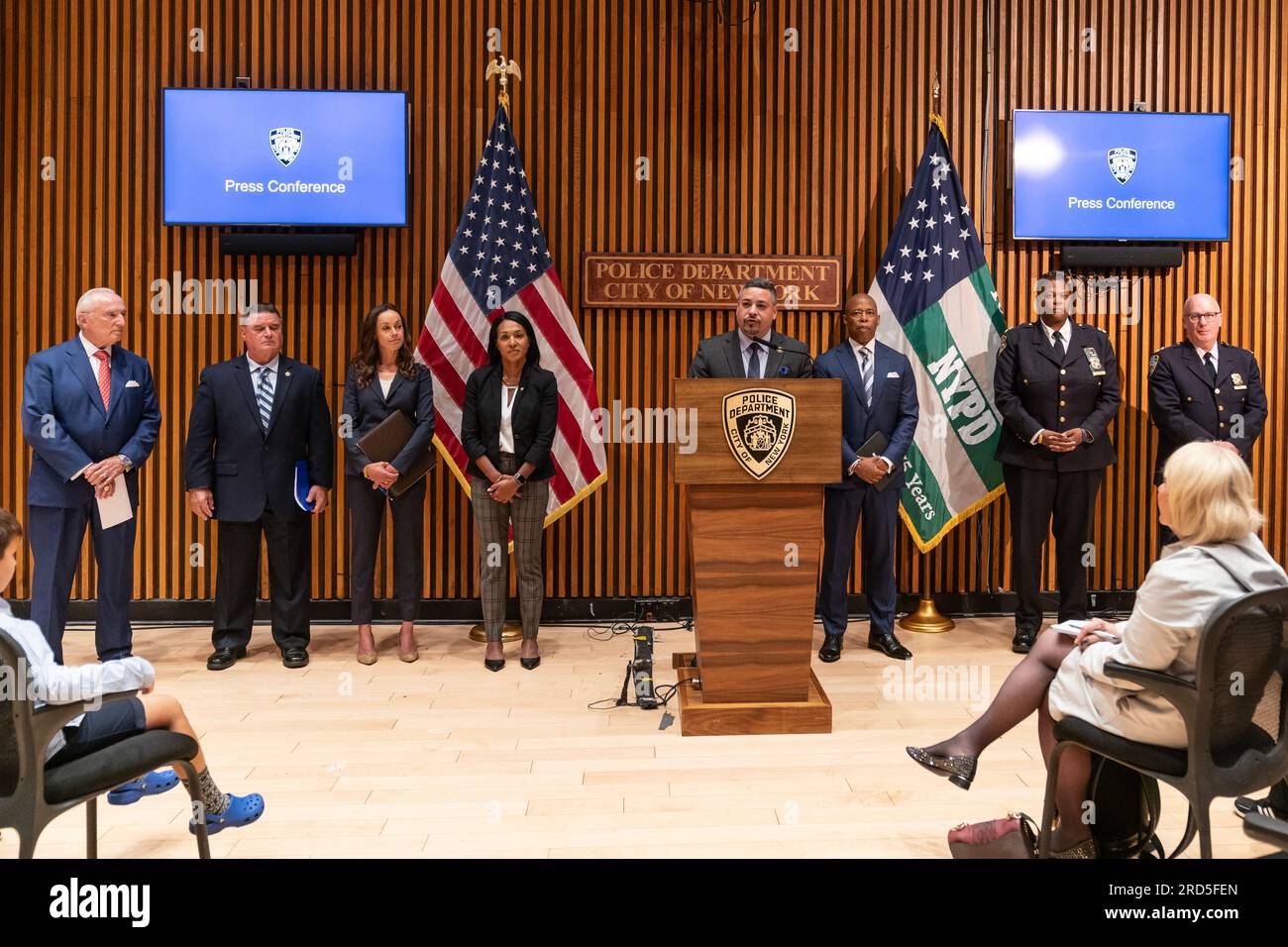 Edward Caban speaks at public safety announcement by Mayor Eric Adams ...