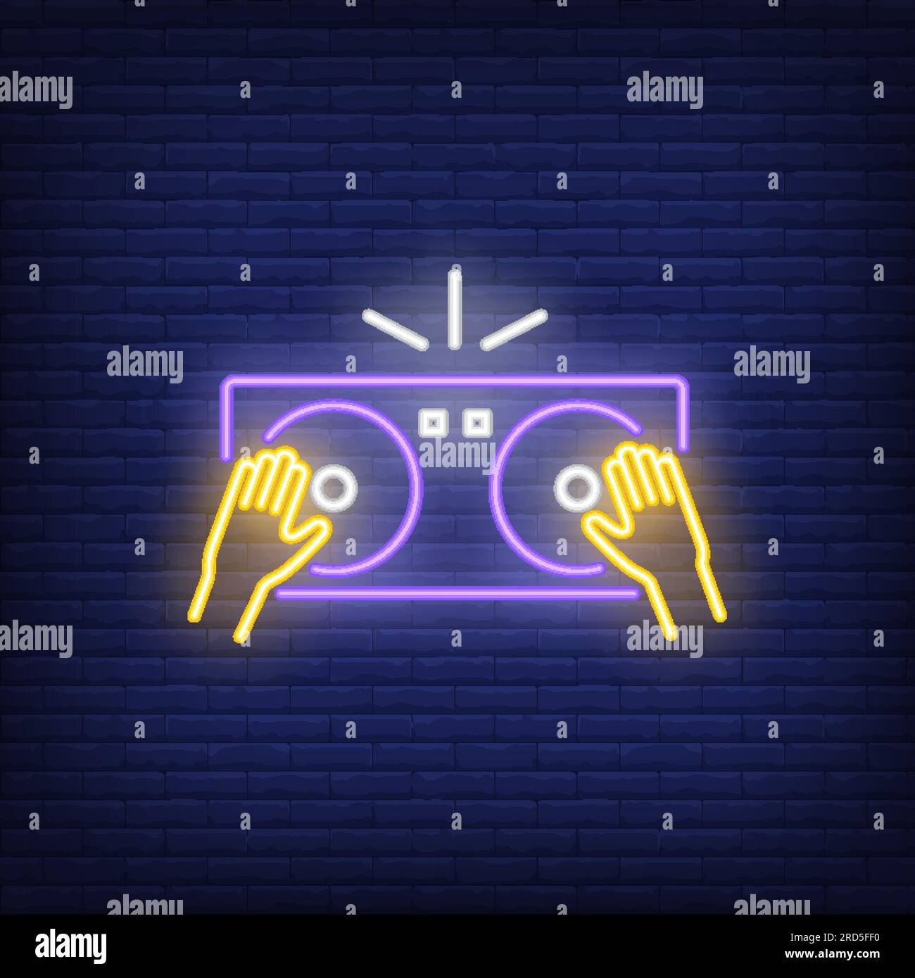 Glowing neon mixer icon on hi-res stock photography and images - Alamy