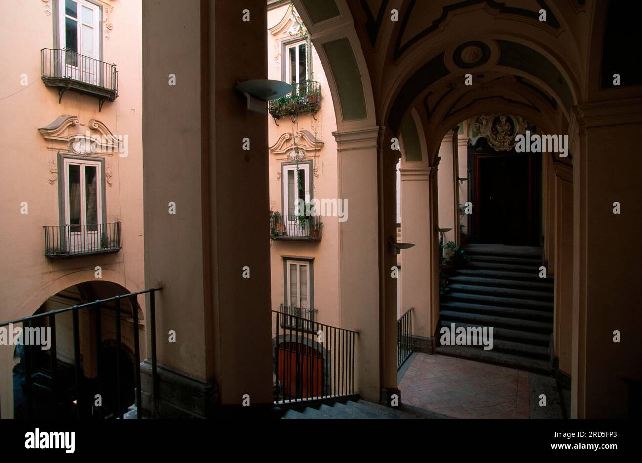 Staircase, Palazzo dello Spagnolo, Naples, Italy Stock Photo - Alamy