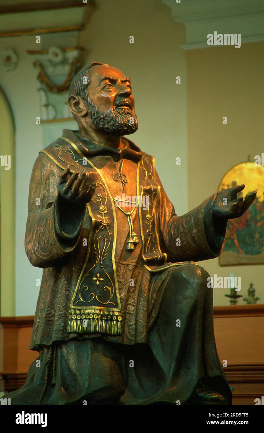 Padre Pio Statue Sanctuary, Pietrelcina, Campania, Italy Stock Photo ...