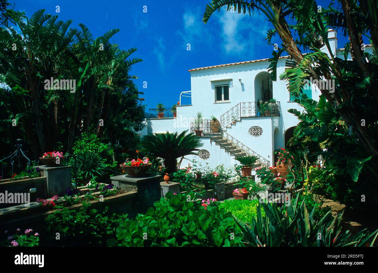 Villa La Nina, Via Tibero, Isle of Capri, Campania, Italy Stock Photo ...