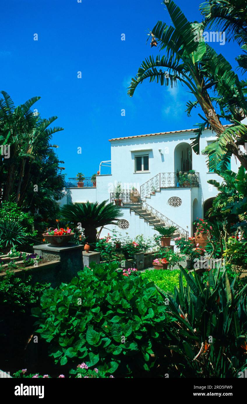 Villa La Nina, Via Tibero, Isle of Capri, Campania, Italy Stock Photo ...