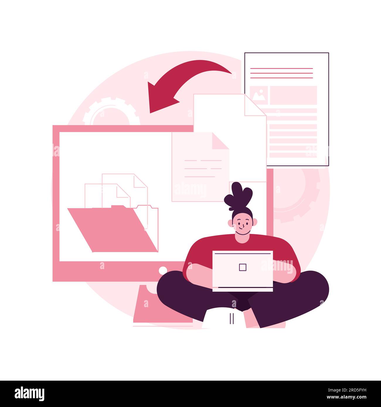 Digital transformation abstract concept vector illustration. Digital ...