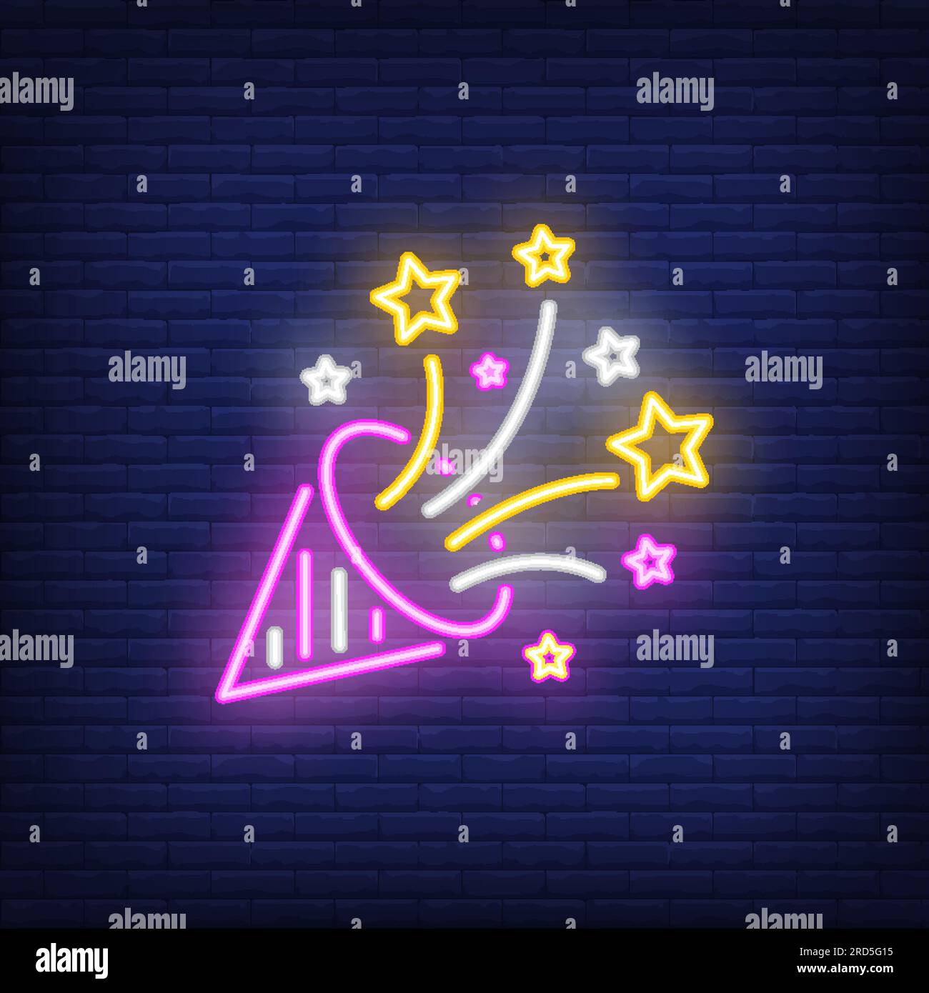 Party hat neon sign Stock Vector Image & Art - Alamy