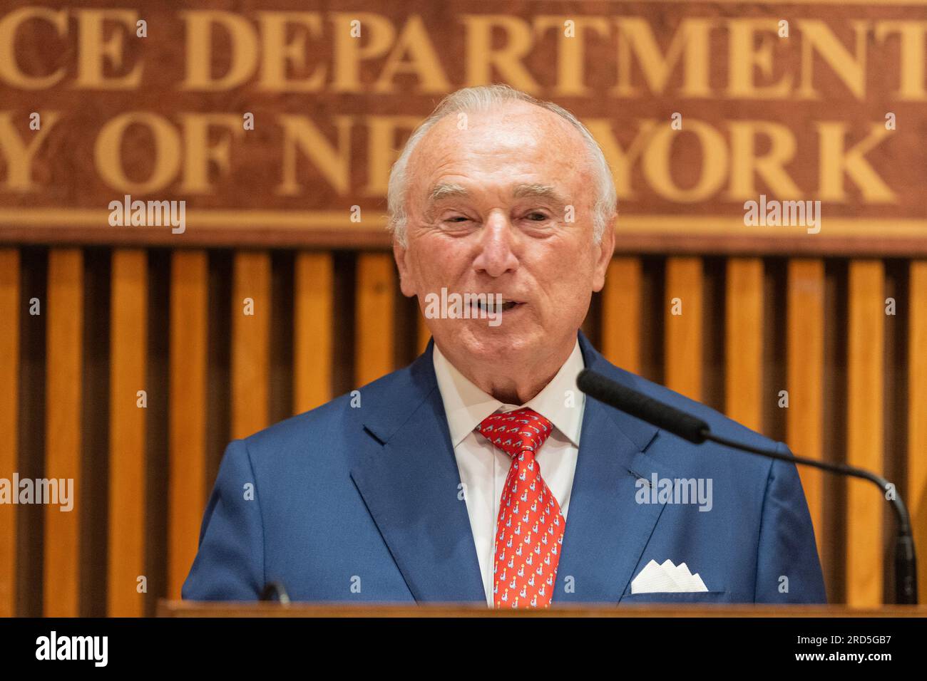 New York, USA. 18th July, 2023. Former Police Commissioner Bill Bratton ...
