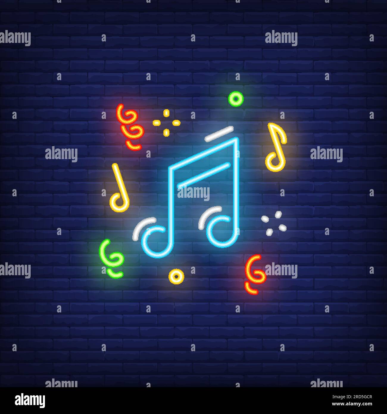 Music note neon sign Stock Vector Image & Art - Alamy
