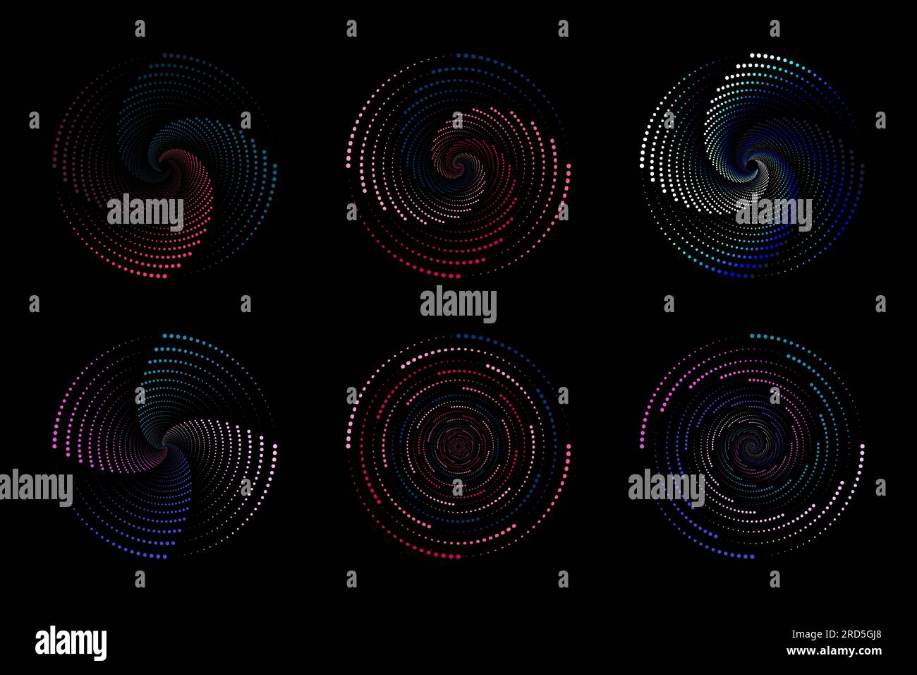 Spiral, vortex, spin element. Circular and radial lines of volutes ...