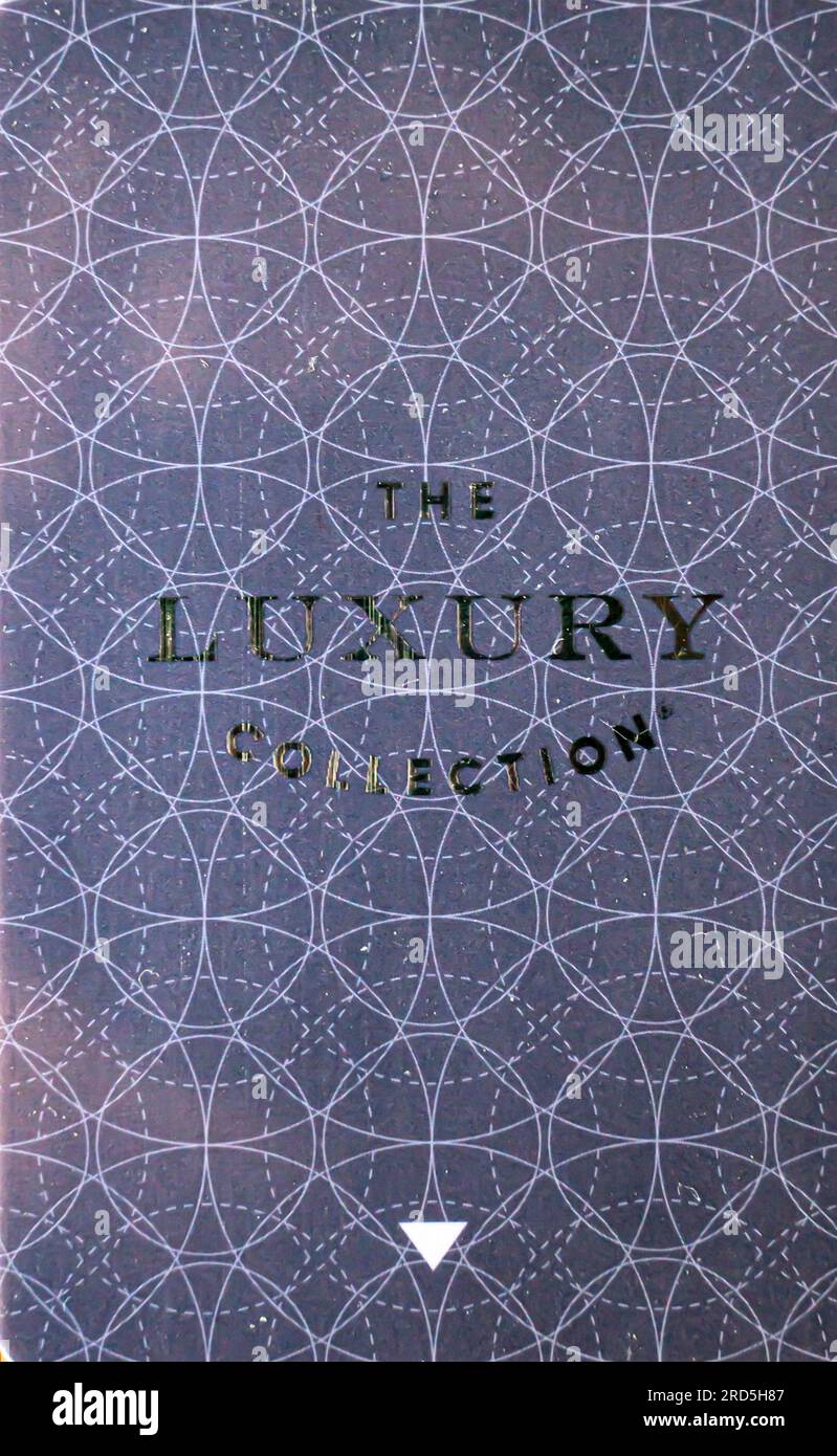 The Luxury collection hotel key card Stock Photo - Alamy