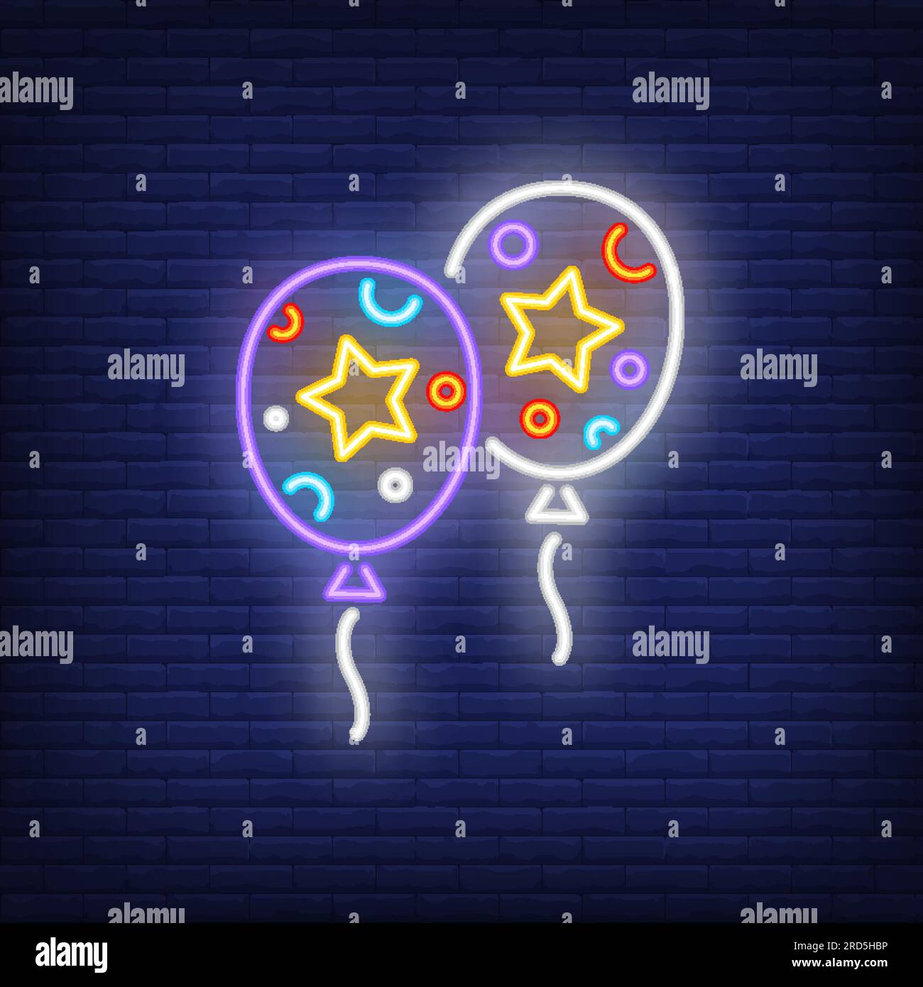 Anniversary realistic neon sign hi-res stock photography and images - Alamy