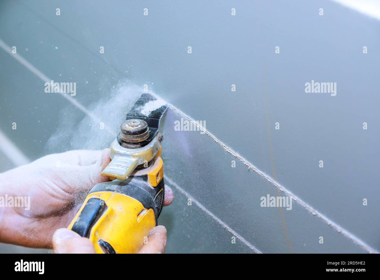 For purpose of installing an electric cable in wall, plasterboard was ...