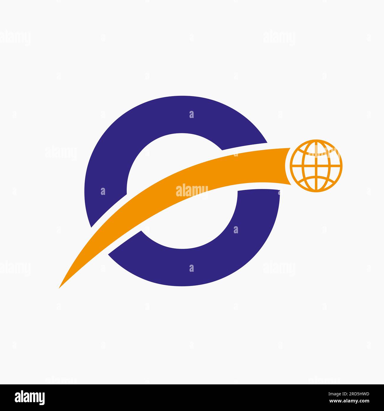 Letter O Logo Concept With Global World Icon Vector Template Stock ...
