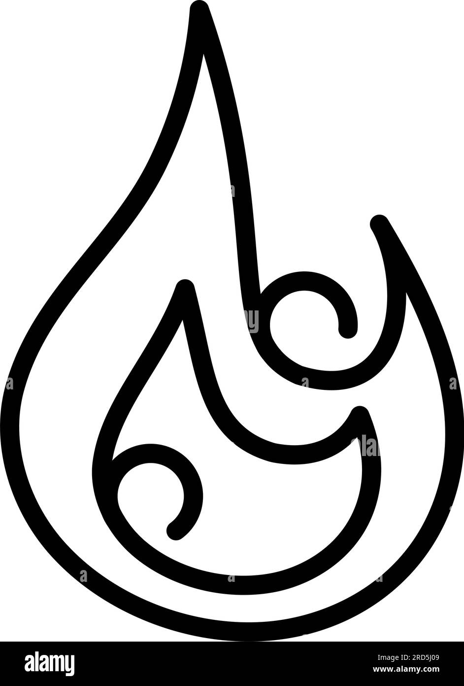 Simple fire light line icon. Stroke pictogram. Vector illustration ...