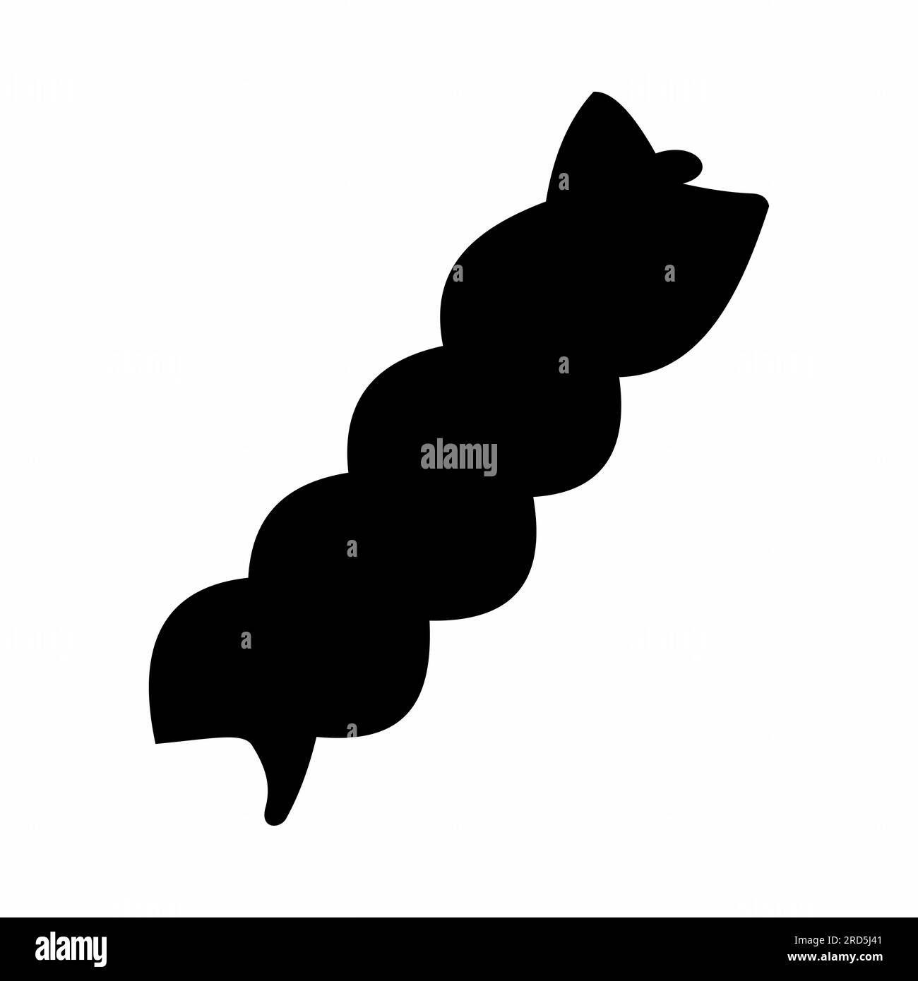 Fusilli Icon Silhouette Illustration isolated on white background Stock ...