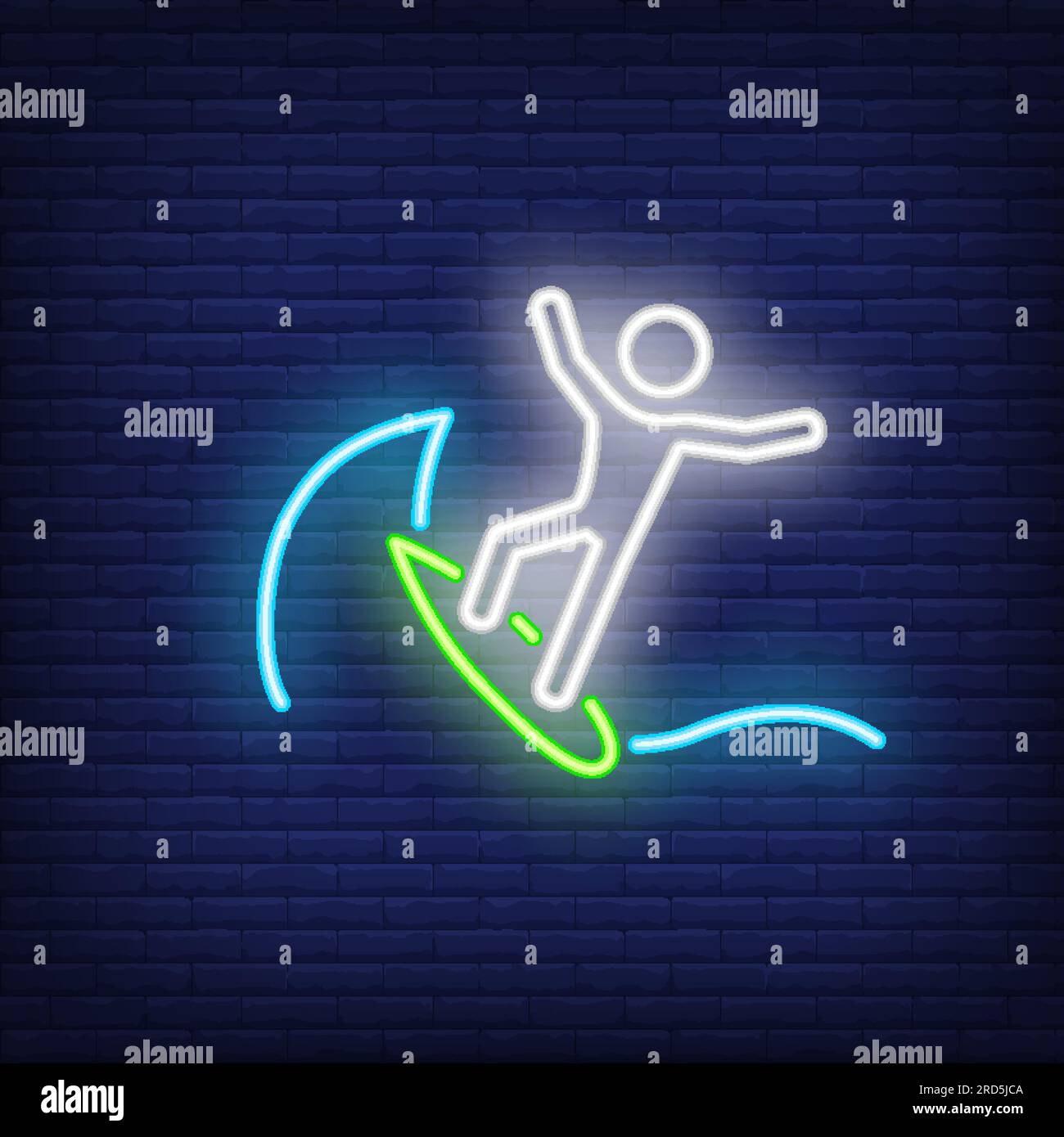Neon surfboard Stock Vector Images - Alamy