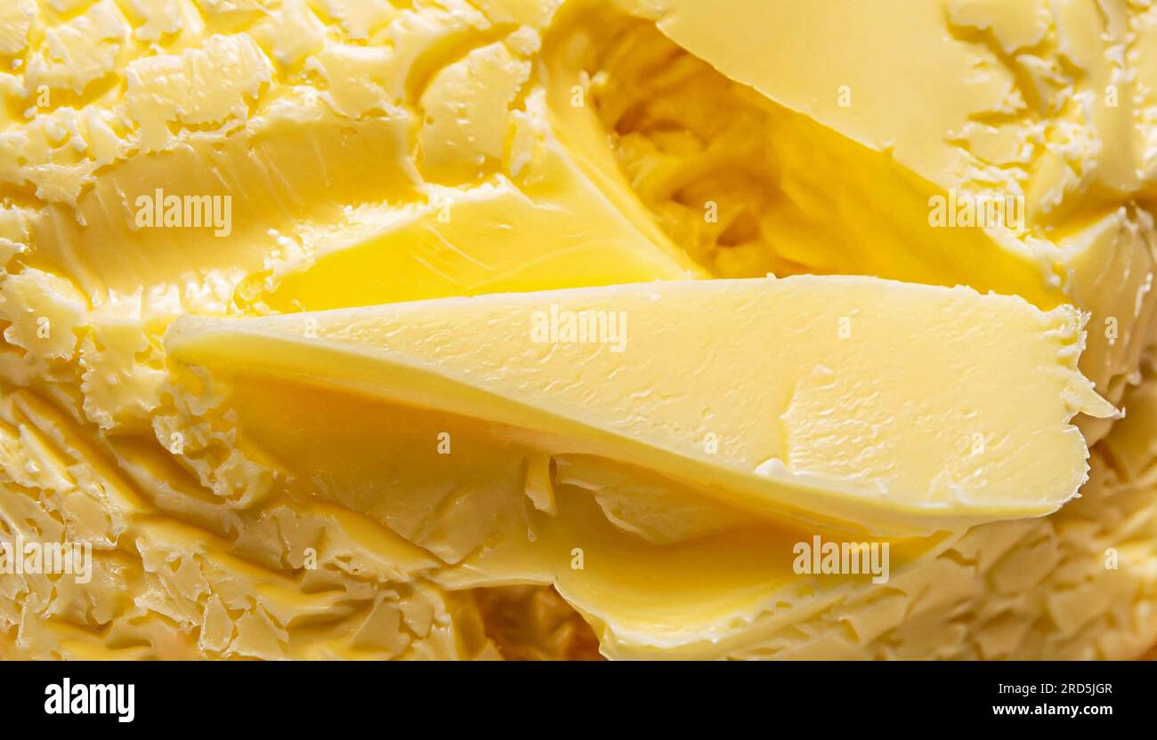butter surface with curl. macro photo of butter texture Stock Photo - Alamy