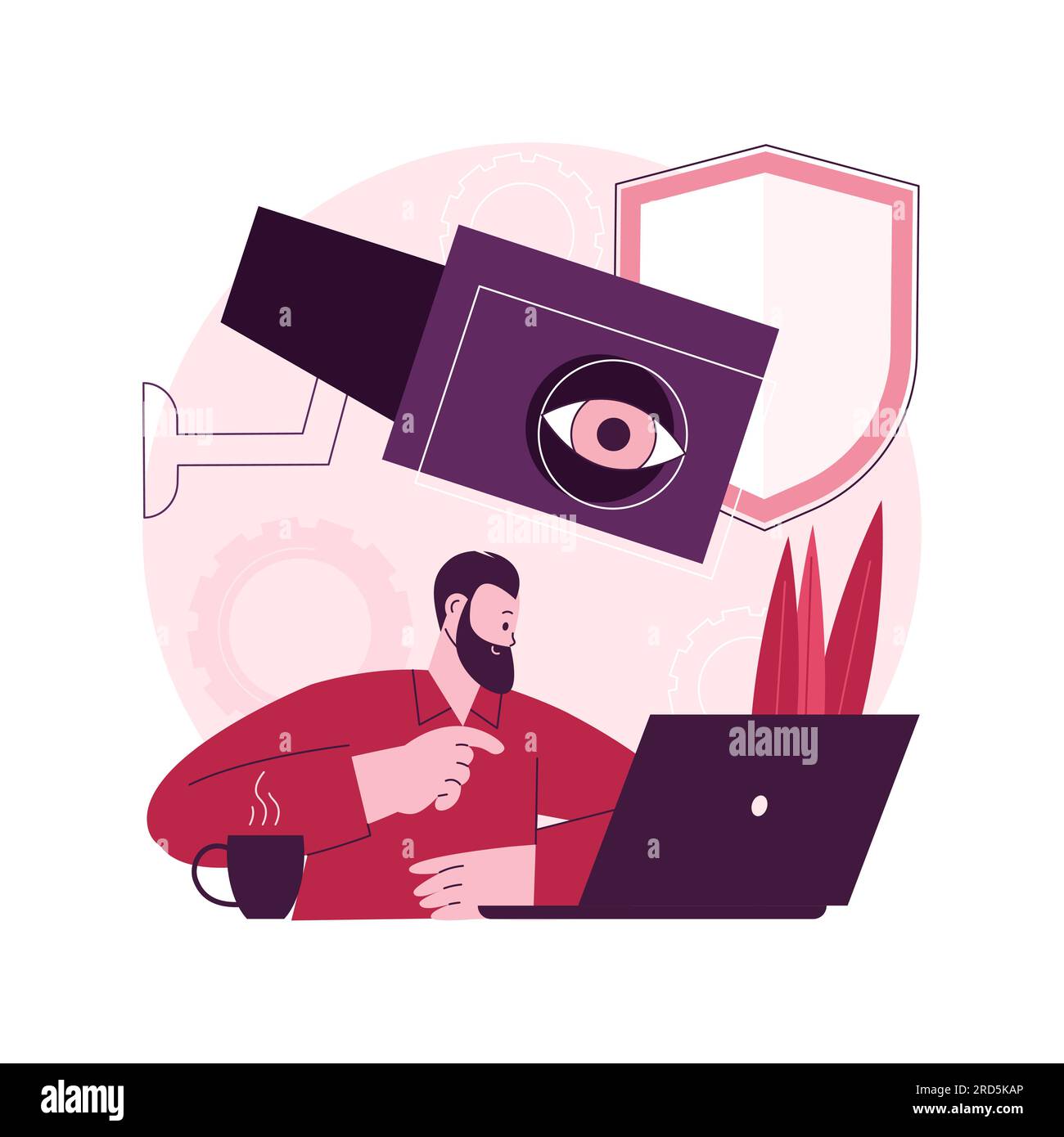 Video surveillance abstract concept vector illustration. Security ...