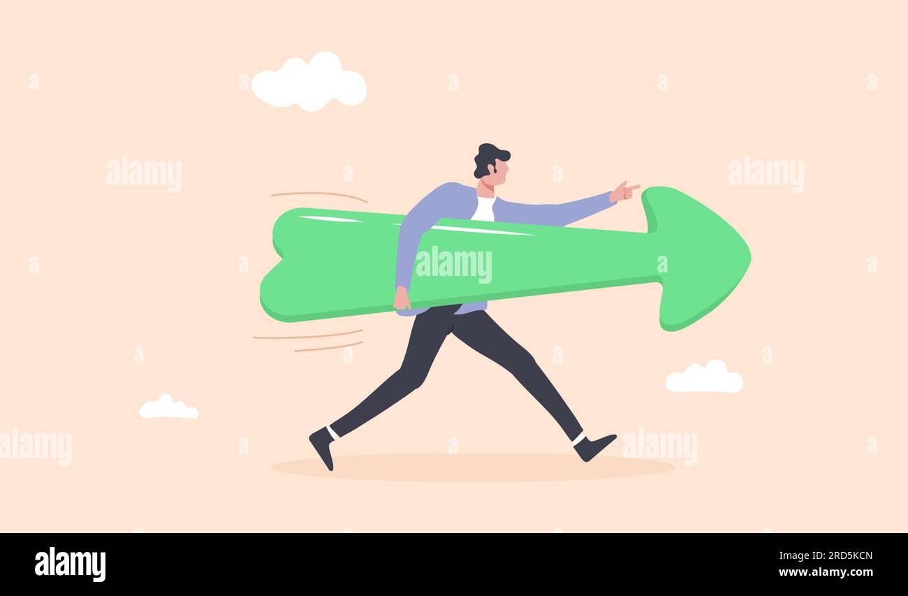 Businessman jump forward future hi-res stock photography and images - Alamy