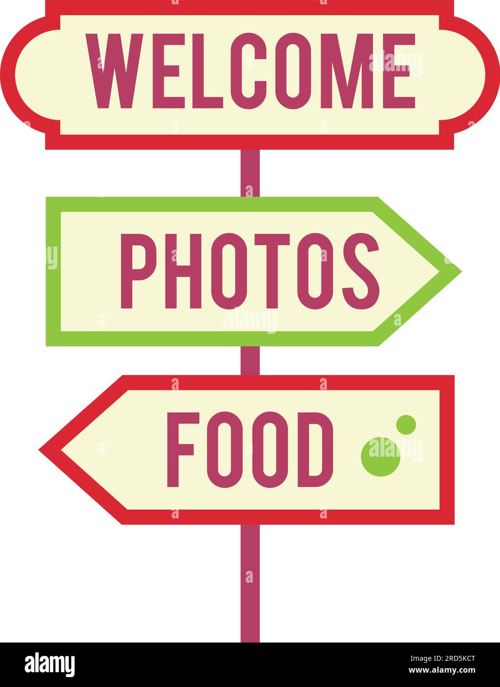 Isolated colored carnival signal post icon Vector Stock Vector Image ...