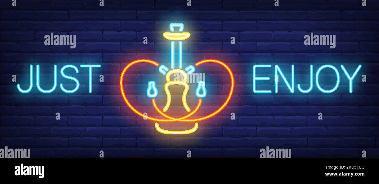 Just enjoy neon sign Stock Vector Image & Art - Alamy