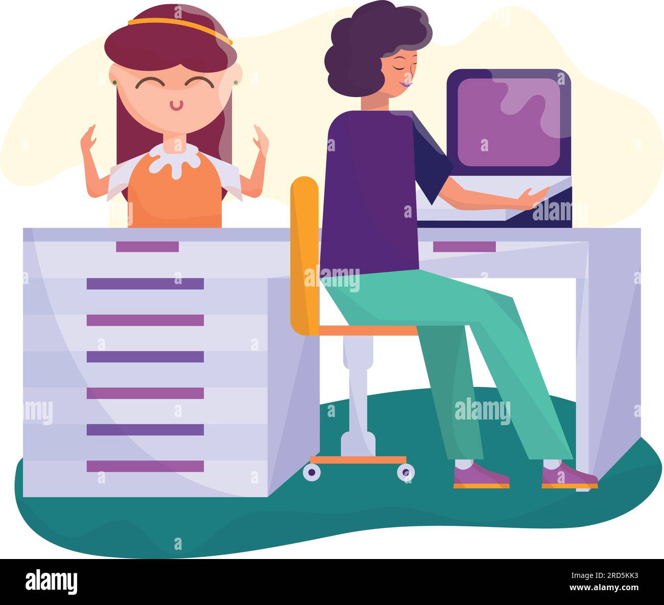 Business woman working green screen Cut Out Stock Images & Pictures - Alamy