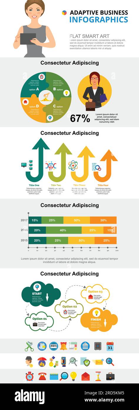 Analysis and business planning infographic charts set Stock Vector ...